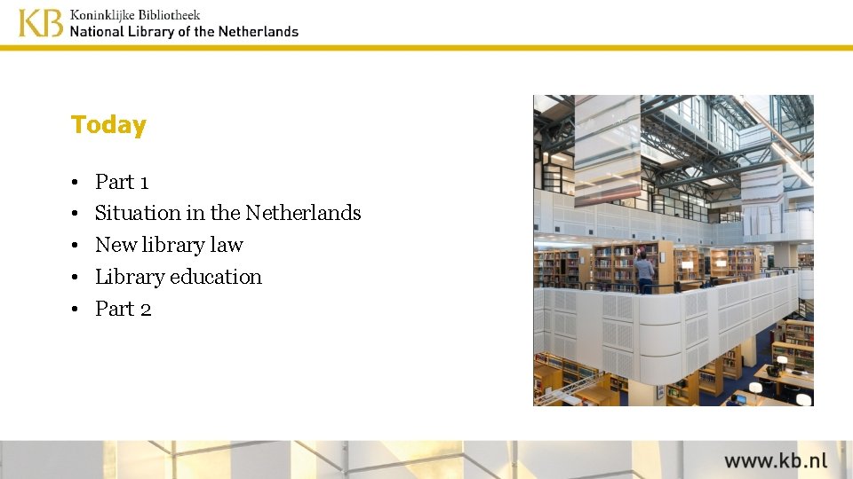 What is happening in Dutch Libraries National Library