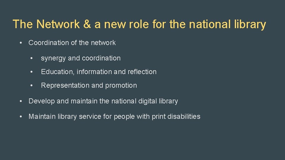 What is happening in Dutch Libraries National Library