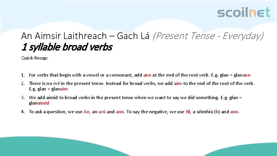 Gramadach cuid a ceathar An Aimsir Laithreach Gach