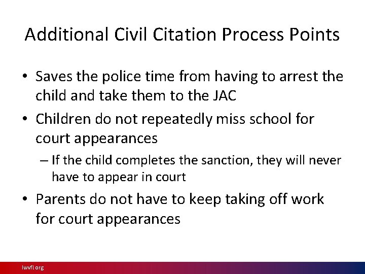 SAVING FUTURES Juvenile Civil Citations Florida League of