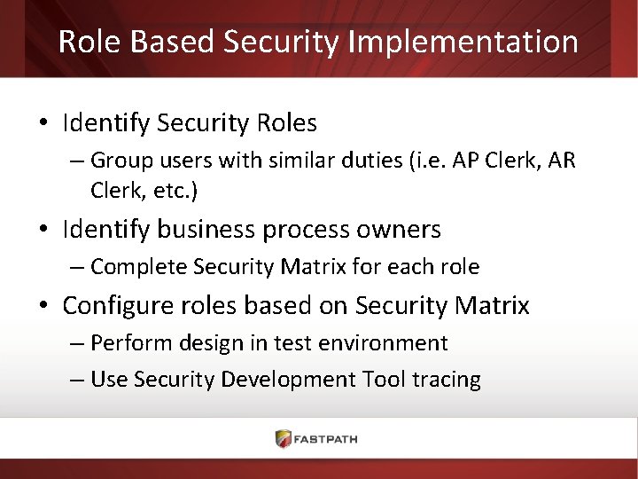 Best Practices for Managing Security in Dynamics AX