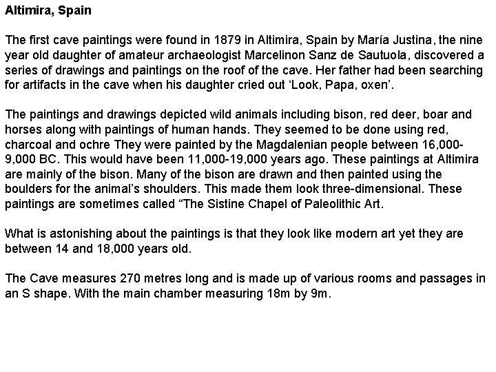 Cave Paintings of Altamira Lascaux and ChauvetPort dArc
