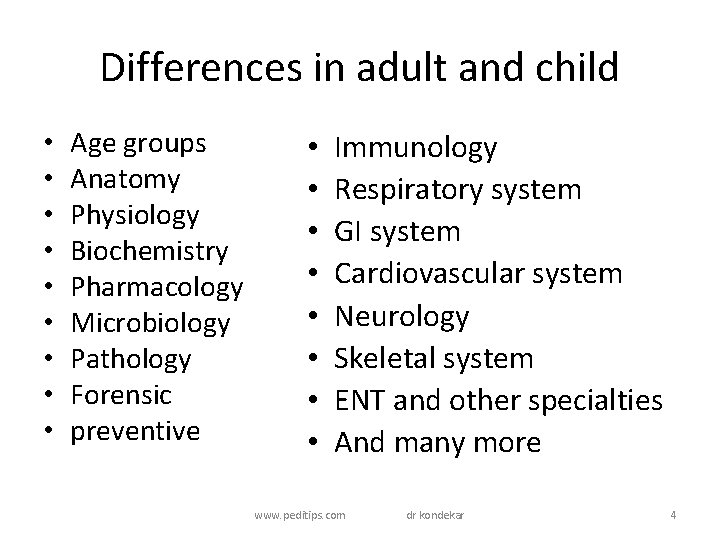 Introduction to pediatrics Approach to pediatric patients Dr