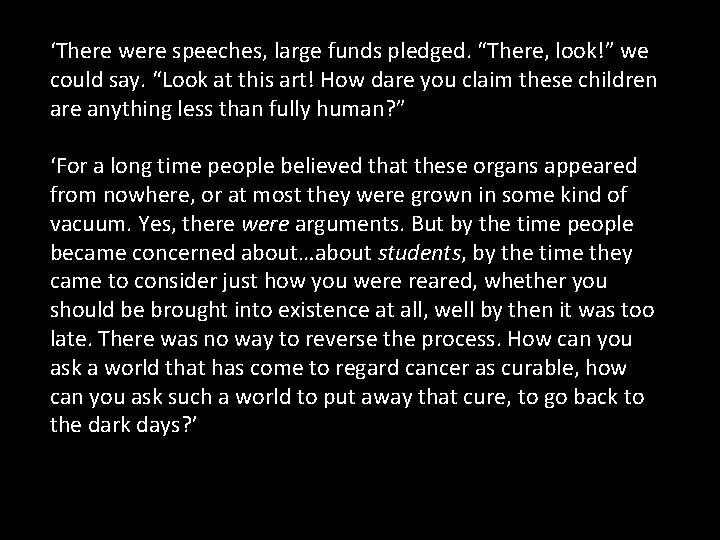 Never Let Me Go Chapters 21 22 23