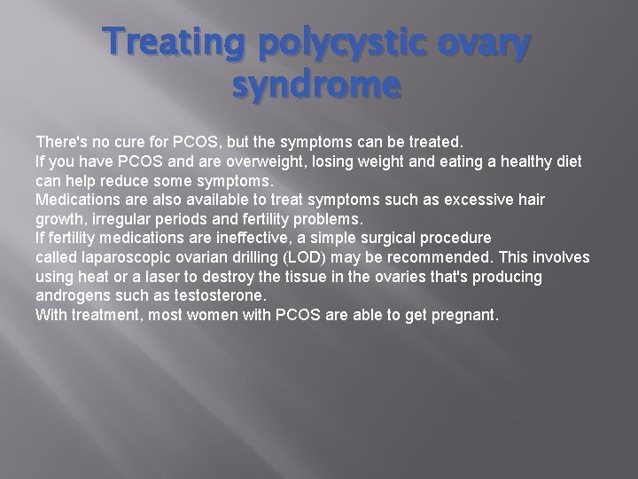 POLYCYSTIC OVARY SYNDROME Dr Fulufhelo Tshivhula Specialist Gynaecologist
