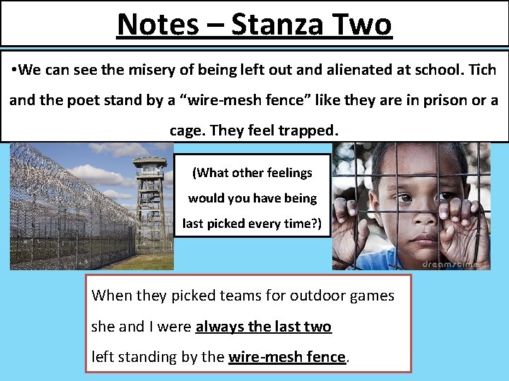 Tich Miller Wendy Cope Date Objectives 1 Introduce