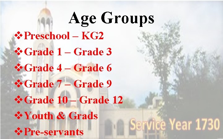 Whats New Age Groups v Preschool KG 2