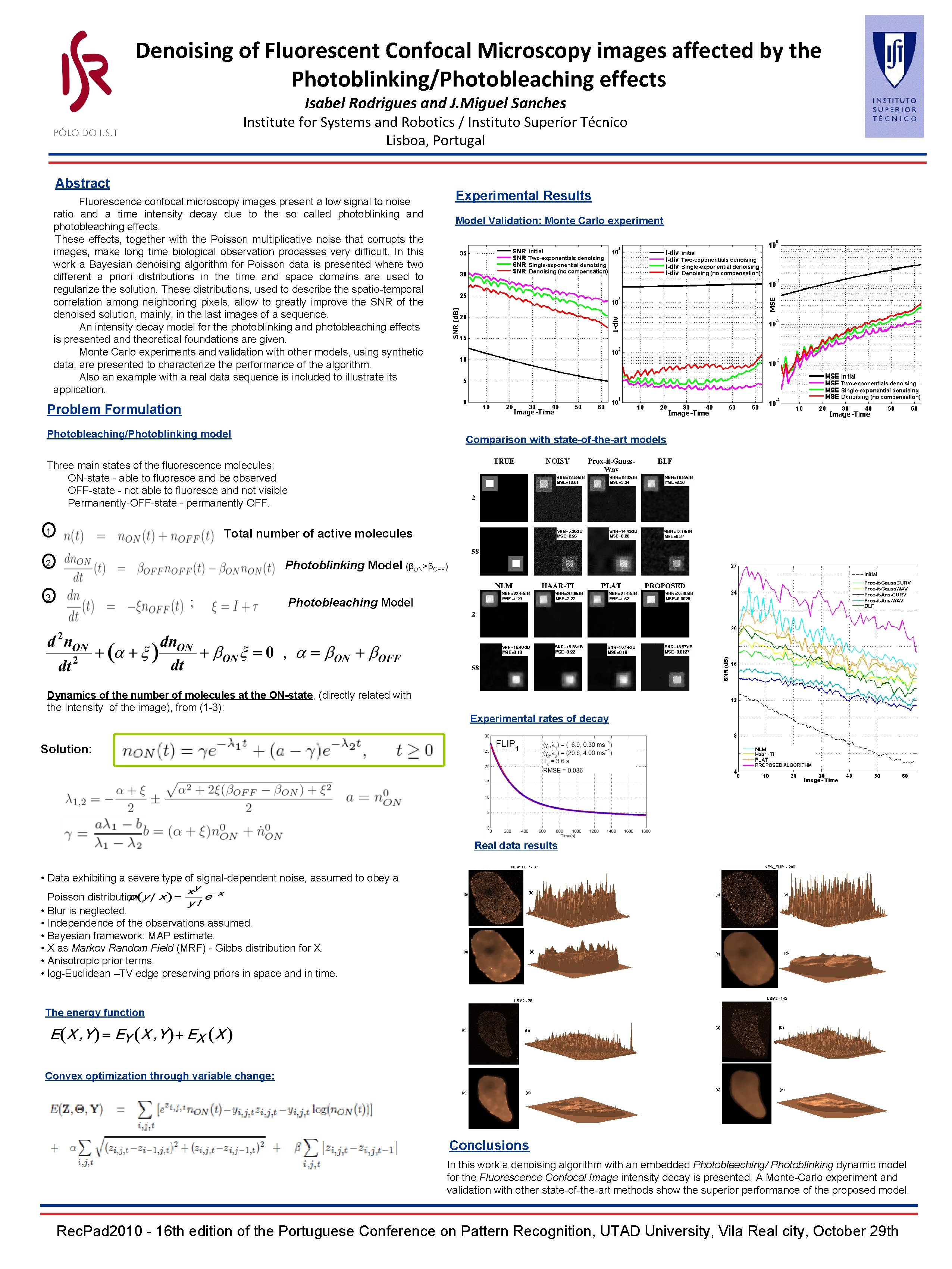 Denoising of Fluorescent Confocal Microscopy images affected by