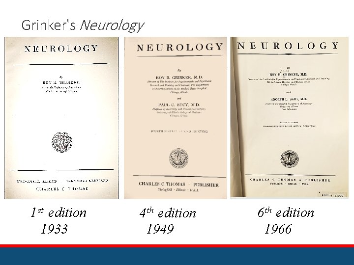 History of Neurology EARLY CHICAGO MIDWEST NEUROLOGY RICHARD