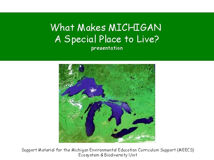 What Makes MICHIGAN A Special Place to Live