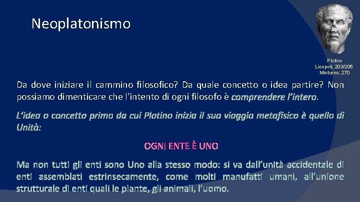 Ellenismo filosofico Neoplatonismo Plotino Licopoli 203205 Minturno 270