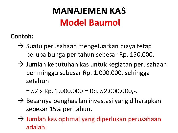 MANAJEMEN KAS DAN SEKURITAS ARI DARMAWAN DR S