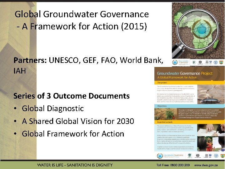 National Groundwater Strategy PRESENTATION TITLE Presented by Name