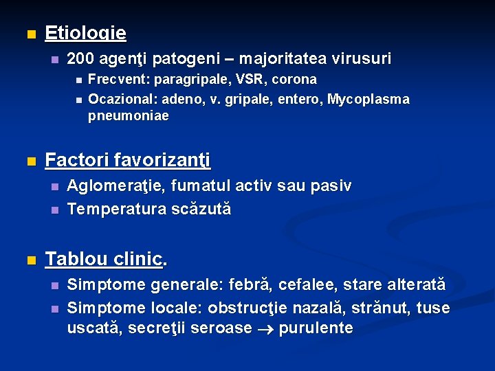 INFECTIILE ACUTE ALE CAILOR RESPIRATORII LA COPIL Conf