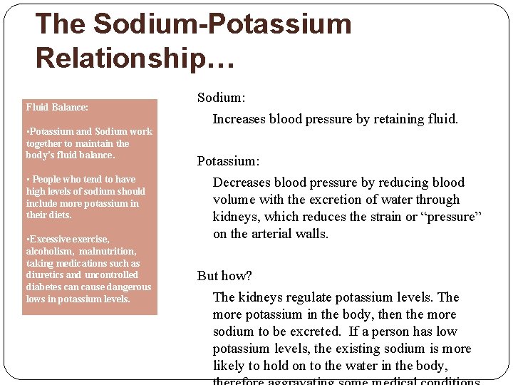 Nutrition For Everyday Series Lesson 3 Sodium and