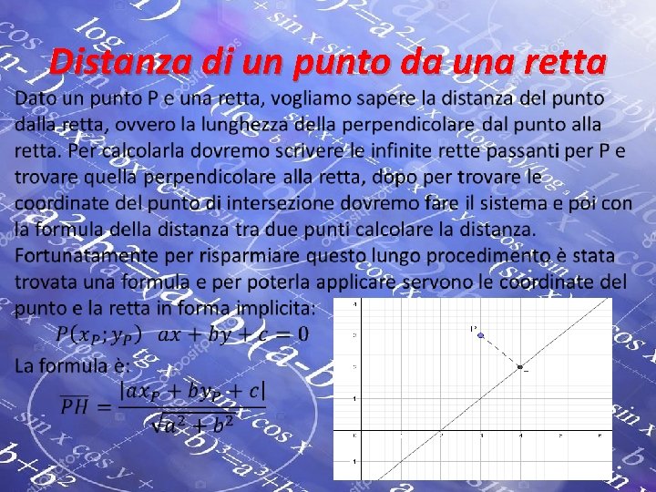 La Geometria Analitica La retta LEZIONE DI MATEMATICA
