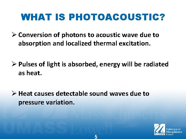PHOTOACOUSTIC PROBE FOR TUMOR DETECTION HAIFENG WANG SUBHASHINI