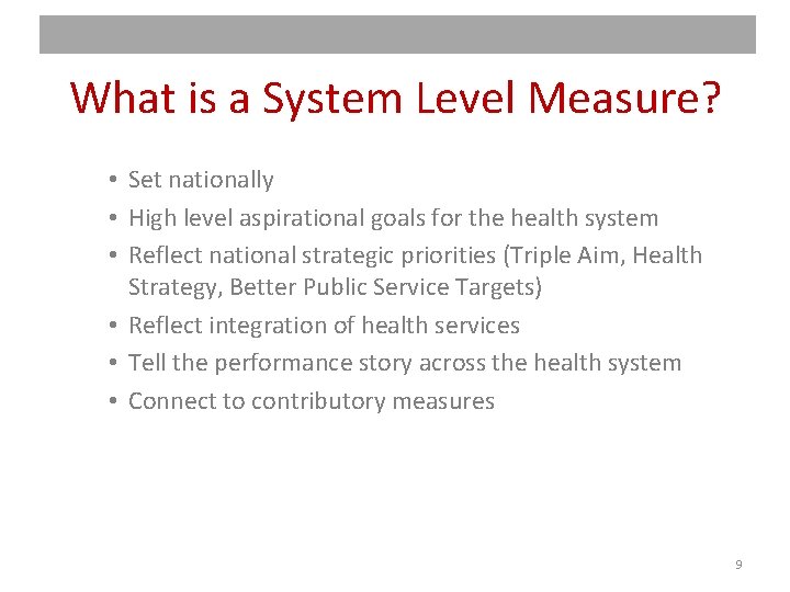 Getting your measure Balancing Risk and Quality System