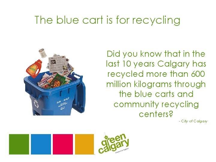 Blue Cart Recycling in Calgary Reduce Reuse Recycle