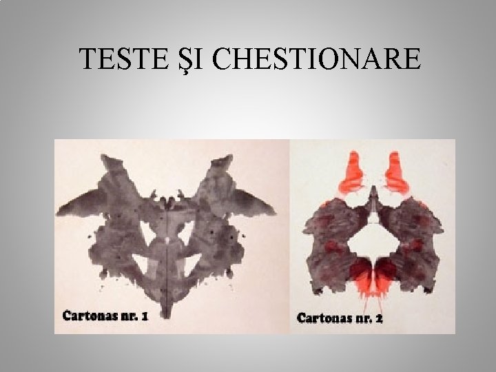 TESTE I CHESTIONARE Modaliti de investigare a personalitii