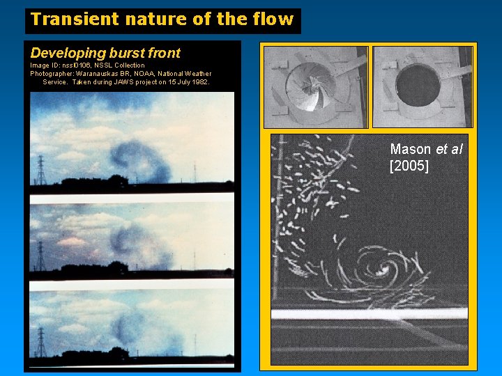 Transient simulation of a microburst outflow Review proposed
