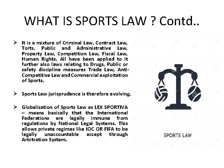 FUTURE OF SPORTS LAW IN INDIA INTRODUCTION SPORTS