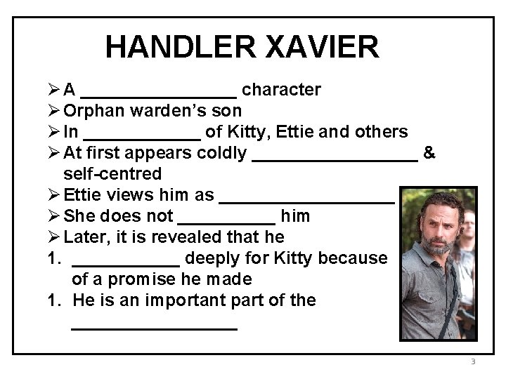 THE MARK BY EDITH BULBRING MAIN CHARACTERS CHARACTERISATION