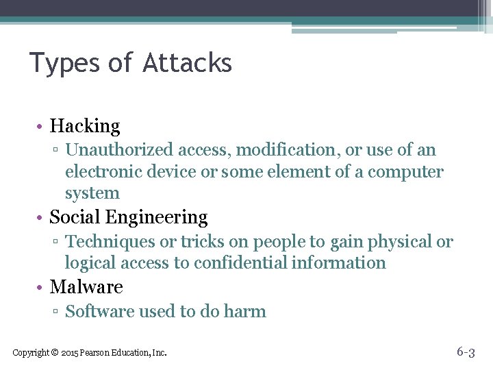 Computer Fraud and Abuse Techniques Chapter 6 Copyright