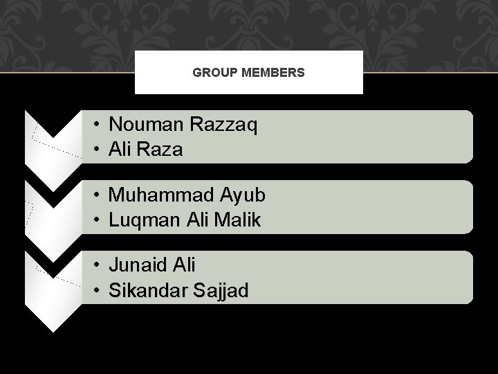 INTERVIEW SKILLS GROUP MEMBERS Nouman Razzaq Ali Raza