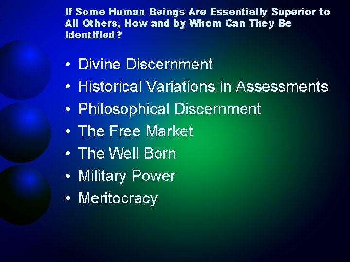Inequality and Equality Are Human Beings Unequal in