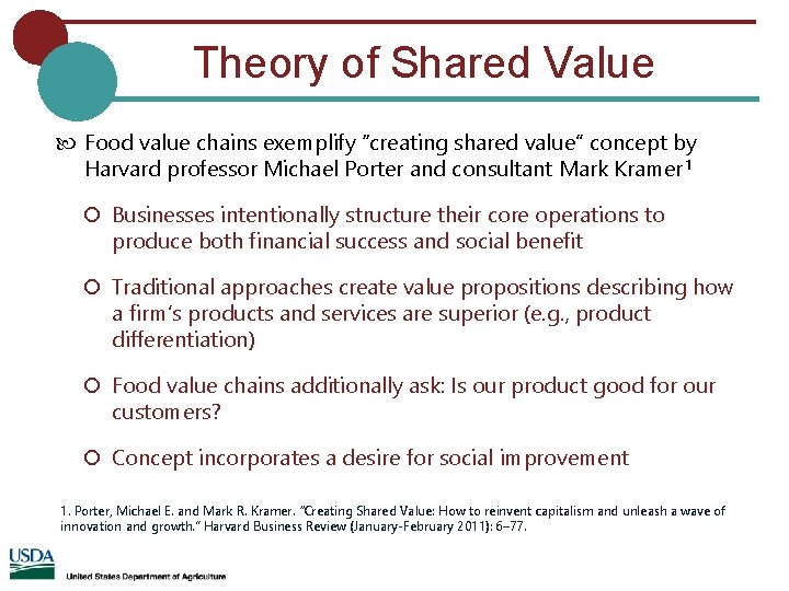 Food Value Chains Creating Shared Value To Enhance