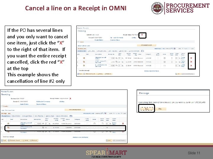 Processing Receipts Slide 1 Processing Receipts on Purchase