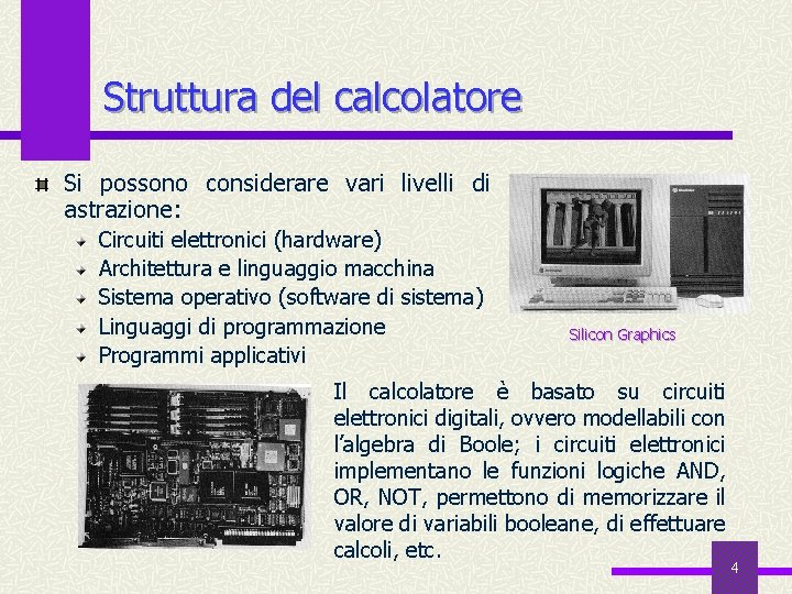 La struttura del calcolatore Larchitettura a BUS La
