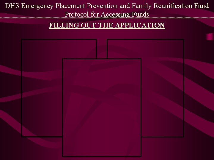 DHS Emergency Placement Prevention and Family Reunification Fund