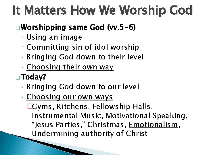 Worship of the Golden Calf Psalm 78 52