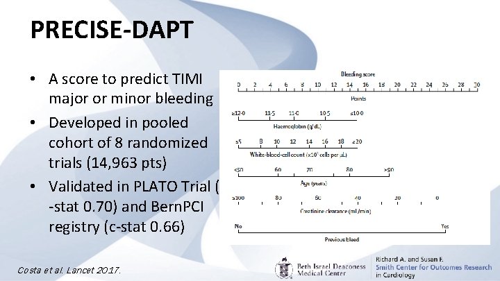 Who is the Real HBR Patient Are Scores