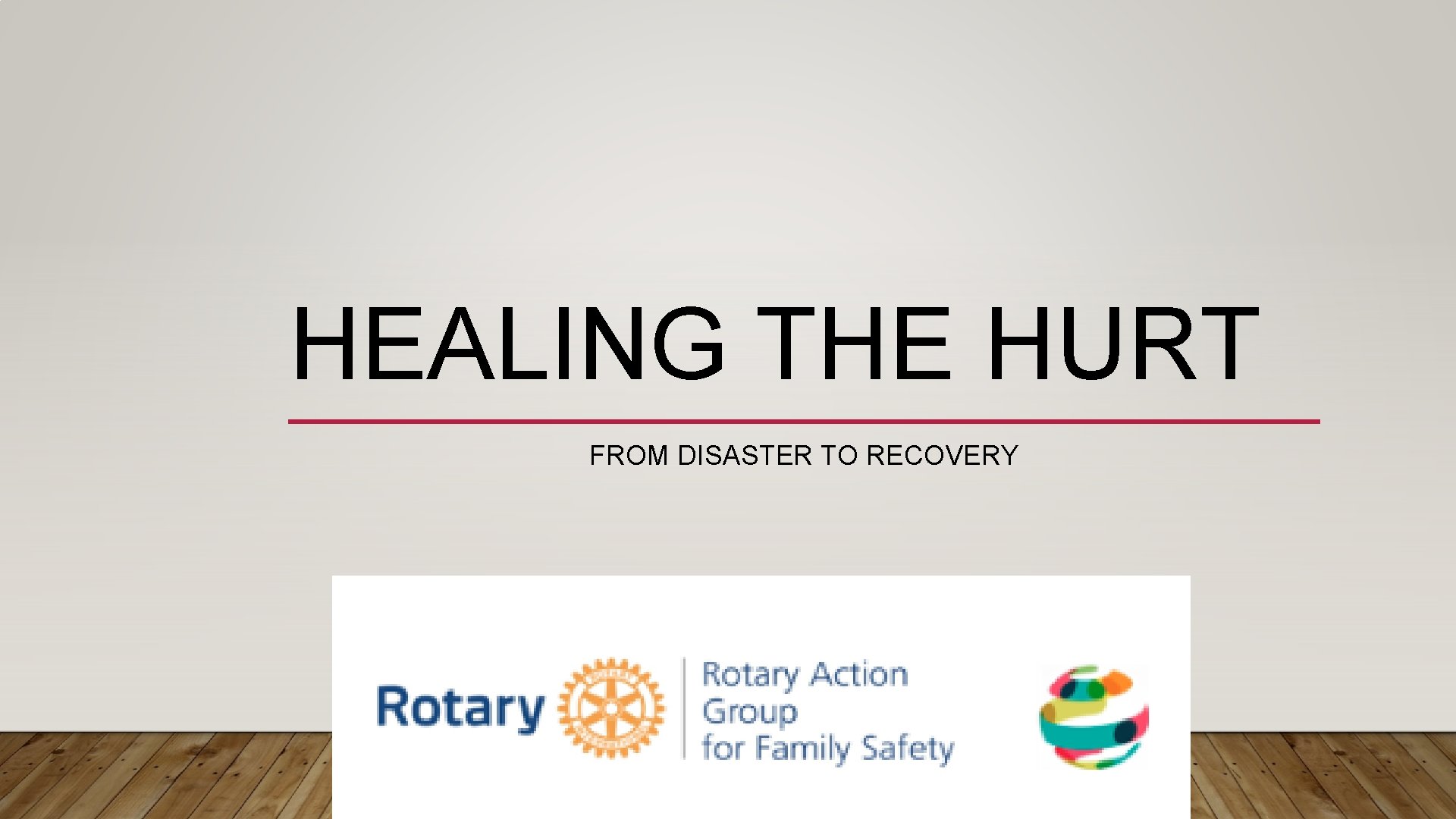 HEALING THE HURT FROM DISASTER TO RECOVERY Trauma