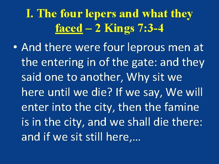 Four Men With Leprosy And what they discovered