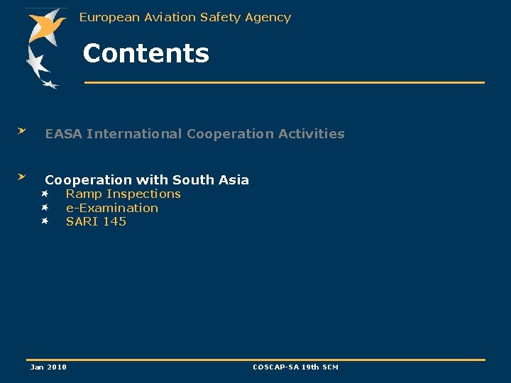 EASA International Cooperation European Aviation Safety Agence Europenne