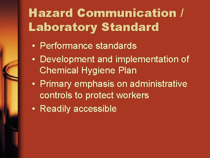 The Basics of Chemical Biological Safety for Radiation