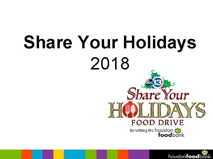 Share Your Holidays 2018 Process for this year