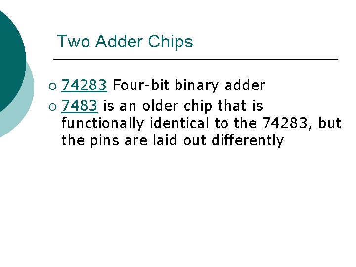 EET 1131 Unit 7 Arithmetic Operations and Circuits