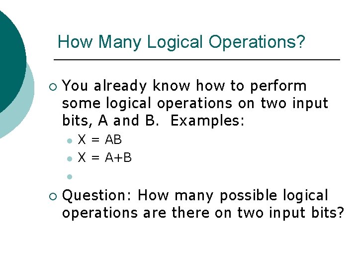 EET 1131 Unit 7 Arithmetic Operations and Circuits