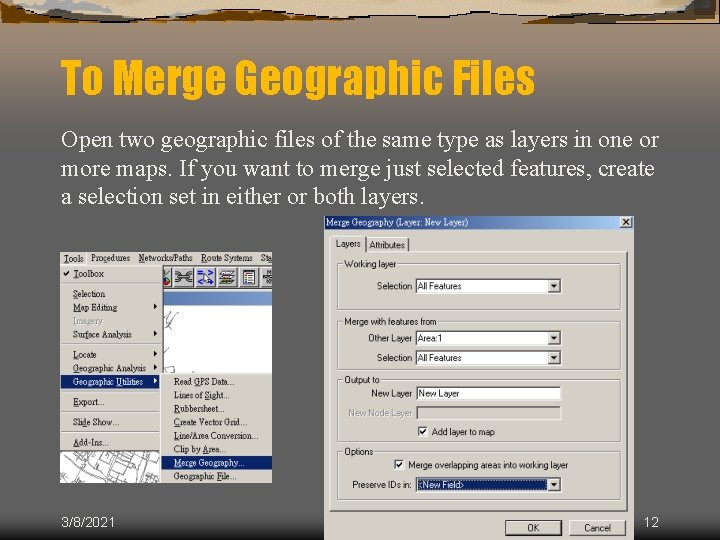 Trans CAD Managing Geographic Files 382021 1 To