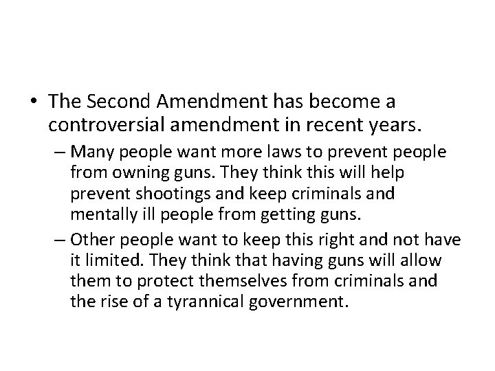 Chapter 10 The Bill of Rights What rights