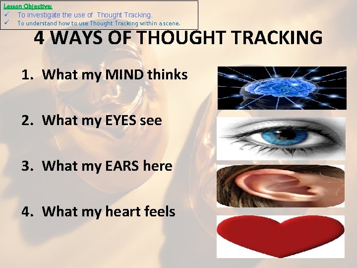 Drama At Cornwallis Academy Year 7 LESSON 3