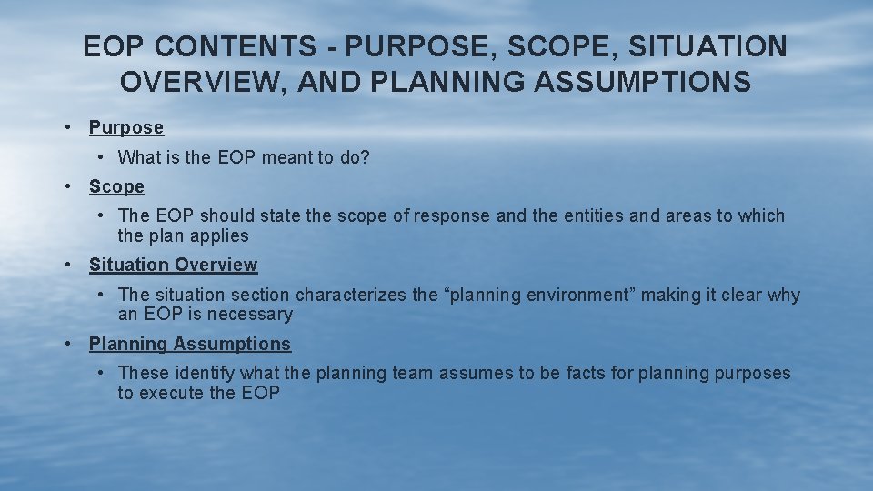 BE PREPARED EMERGENCY PLANNING Presenters Laura Swanson City