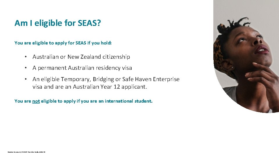 The Deakin Engagement and Access Program presents SEAS