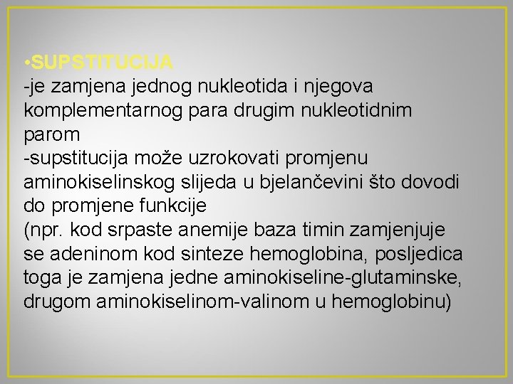 MUTACIJE GENA I KROMOSOMSKE ANOMALIJE MUTACIJA je iznenadna