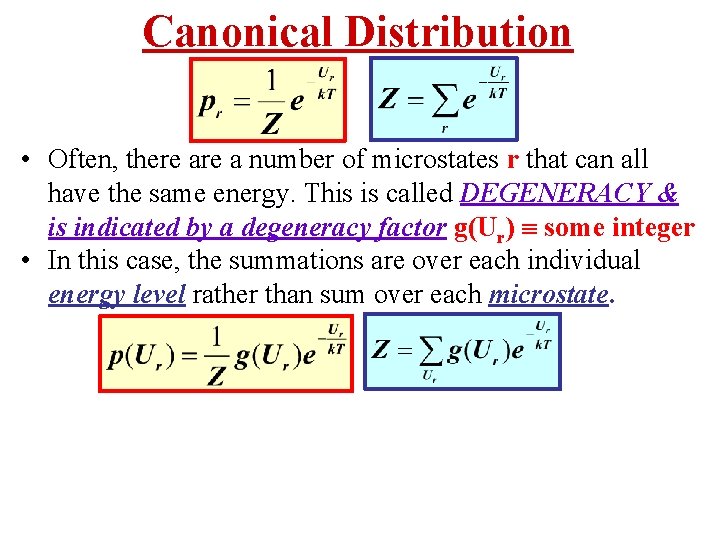 Statistical Mechanics in the Canonical Ensemble Outline of